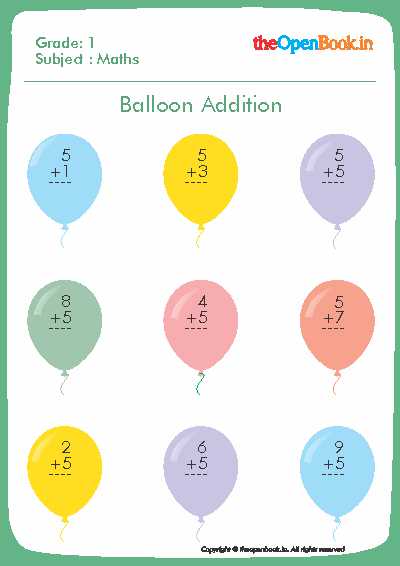 Addition Balloon Pop Math