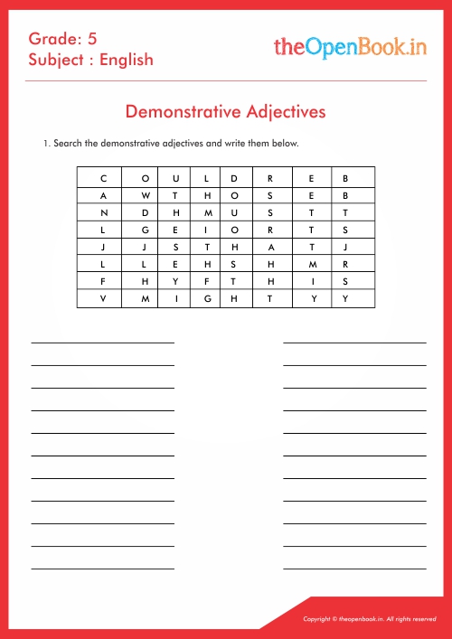 Printable Worksheets for kids | CBSE | theopenbook.in