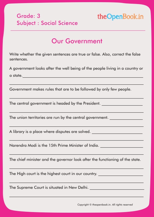 Printable Worksheets for kids | CBSE | theopenbook.in