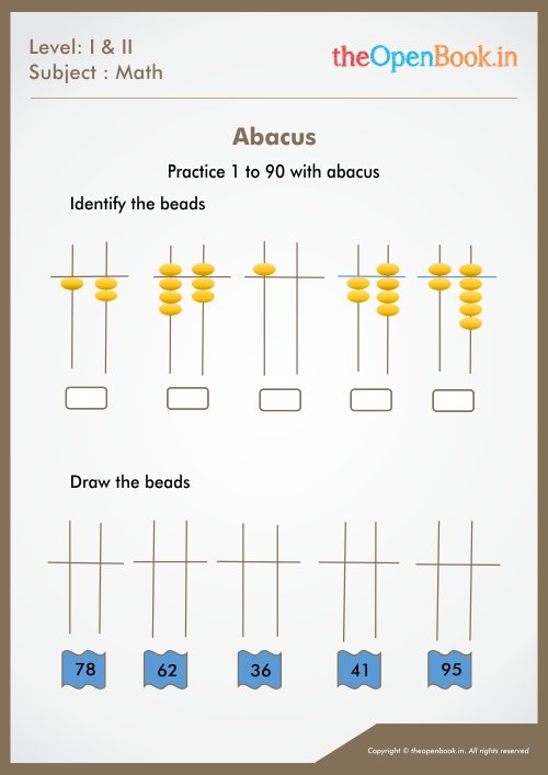 Practice 1 to 90 with abacus
