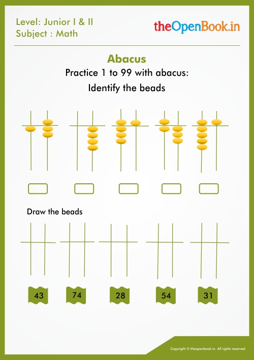 Practice 1 to 99 with abacus